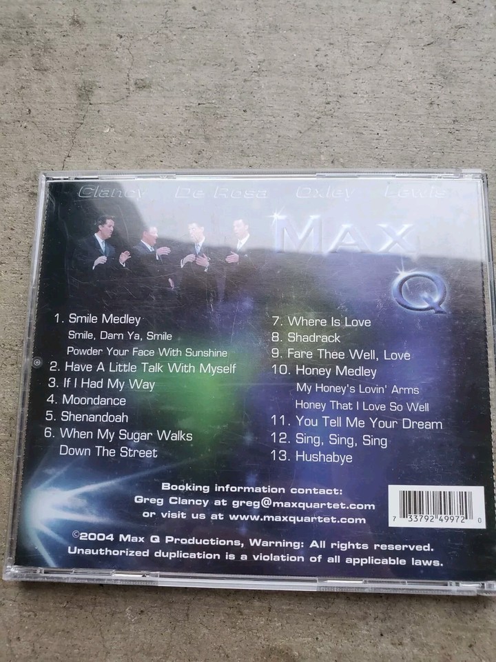 Max Q Quartet Discovery Barber Shop Quartet Signed Autographed | eBay