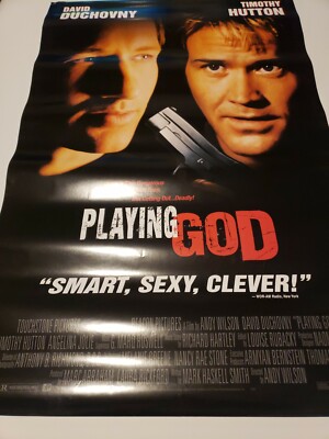 1997 PLAYING GOD MOVIE POSTER 26X40" DAVID DUCHOVNY/TIMOTHY HUTTON ...