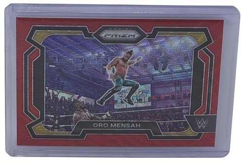 Oro Mensah 2024 Panini Prizm WWE Ruby Red Wave Prizm Parallel Insert ...