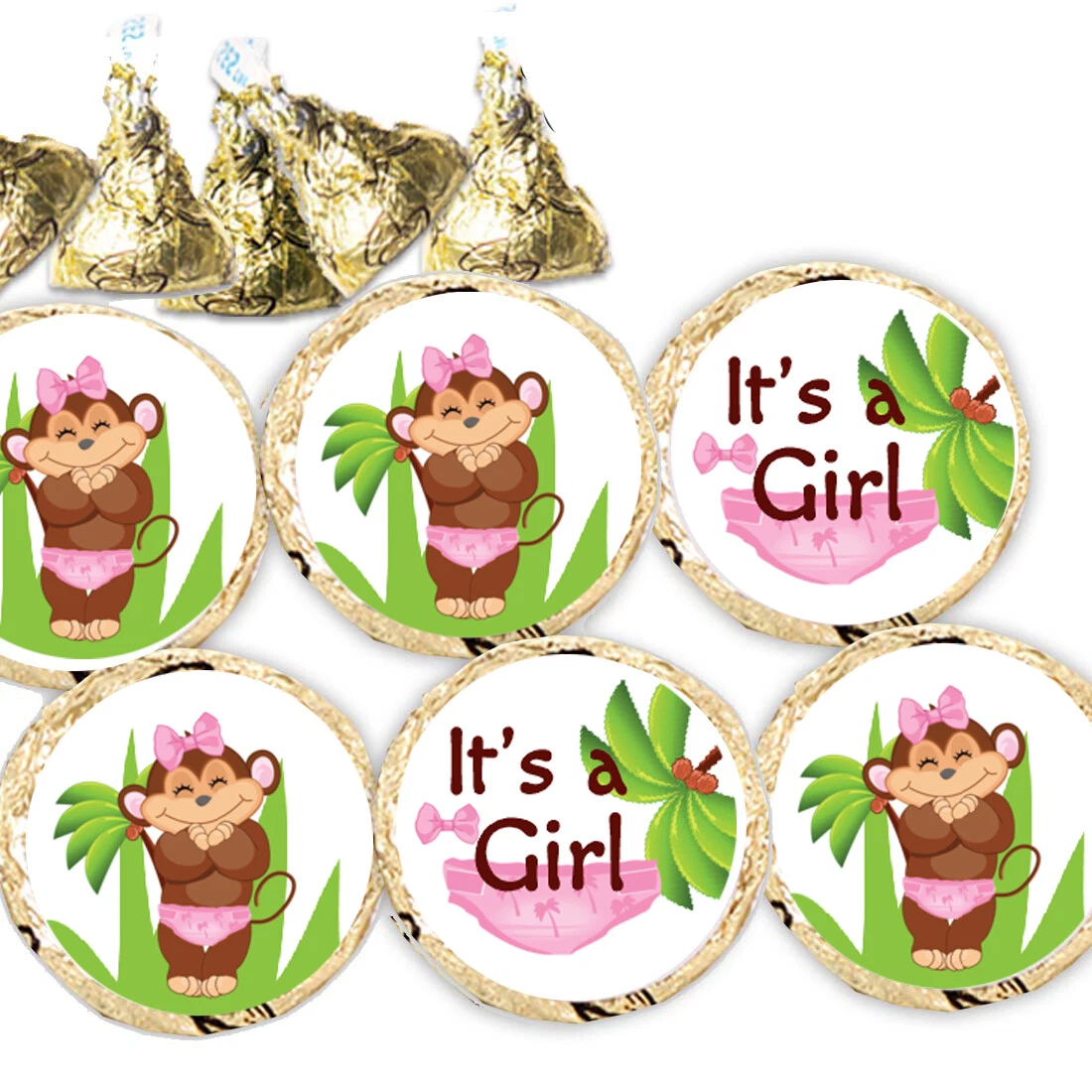 Girl Monkey Baby Shower Clip Art