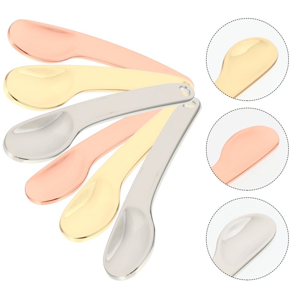 6 Pcs Mini Spatula for Cosmetics Makeup Spatulas Face Cream Spoon Eye ...