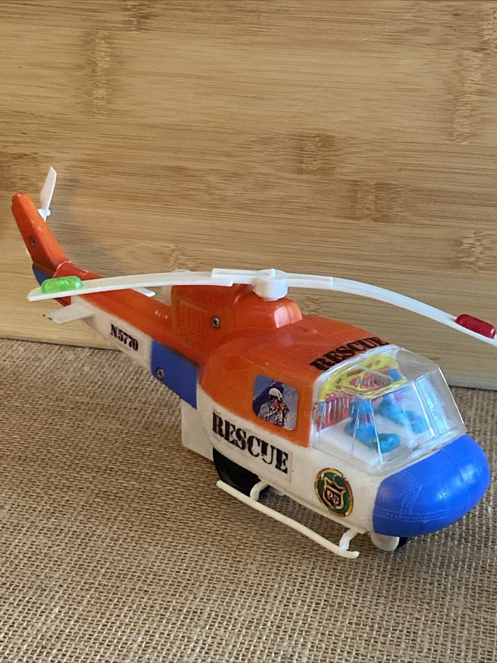 Durham Industries Plastic Wind Up Police Department Rescue Helicopter ...