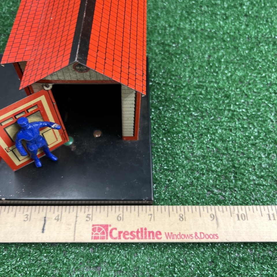 Vintage Marx Railroad Crossing Building & Gate Watchman For Parts Or ...