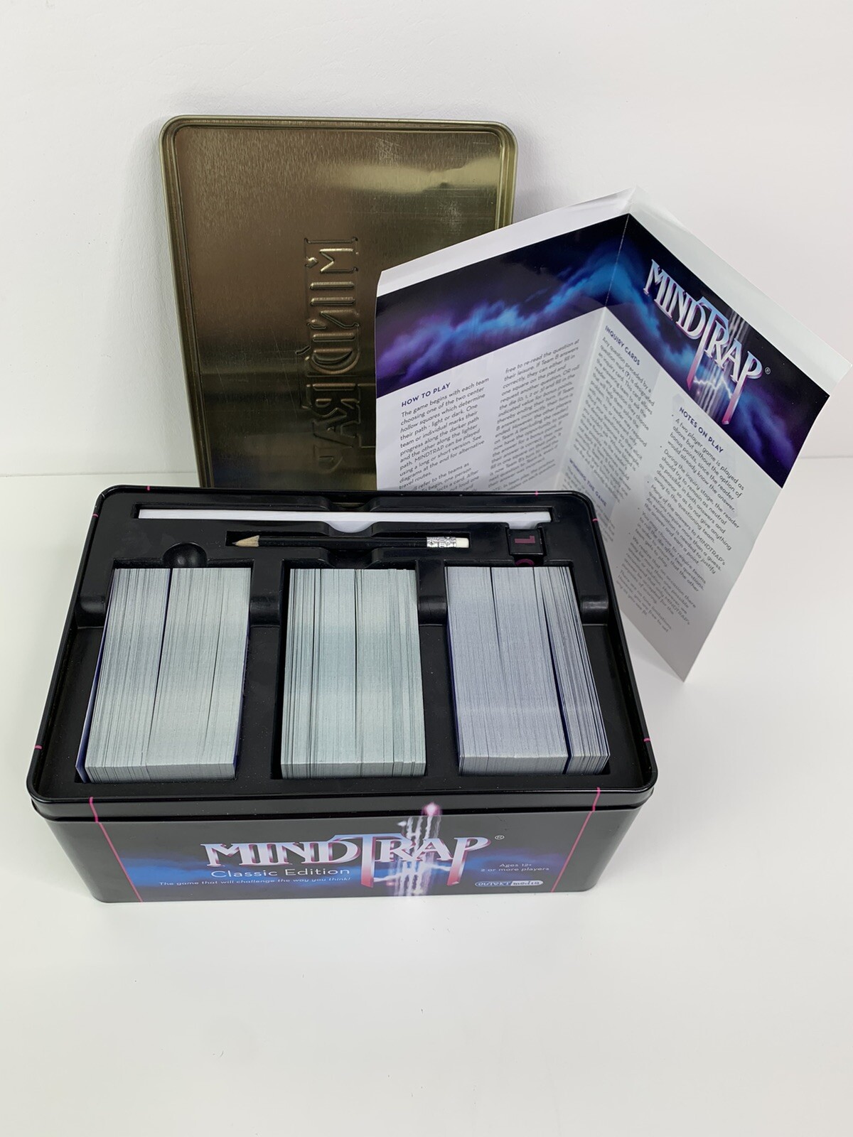 Mindtrap Classic Edition Trivia Card Game Special Metal Box Outset ...