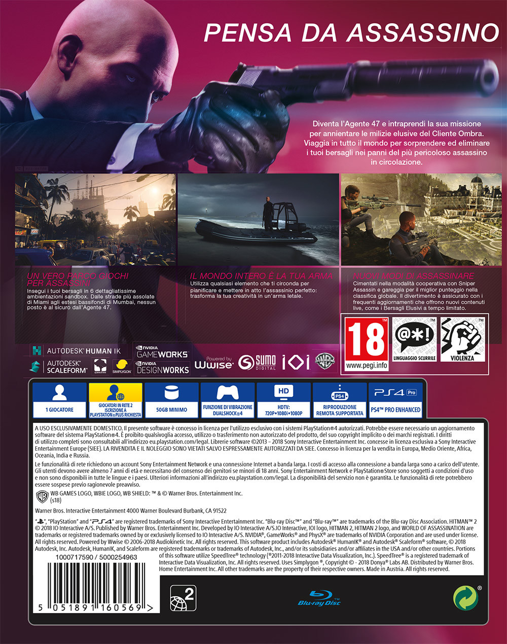 Hitman 2 PS4 PLAYSTATION 4 Warner Bros | eBay