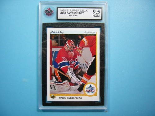 1990/91 UPPER DECK NHL HOCKEY CARD #496 PATRICK ROY AS KSA 9.5 NGM ...