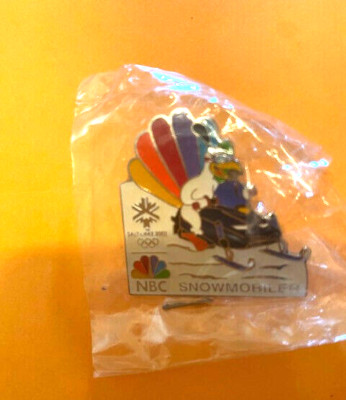 SALT LAKE CITY OLYMPICS PIN NBC MEDIA PRESS GUEST SNOWMOBILE RARE | eBay