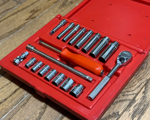 🇺🇸 MAC Tools 1/4" Ratchet Socket Set General Service Extension Swivel ...