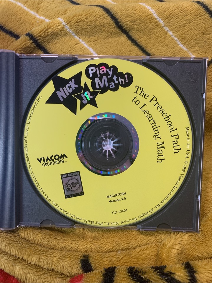 Nick Jr Play Math! CD-Rom The Preschool Path To Learning Math Ages 3-6 ...