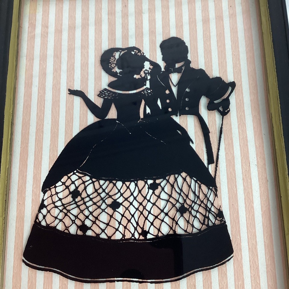 Vintage Reliance Colonial Proposal Courtship 5x7 Silhouette Hand Cut ...