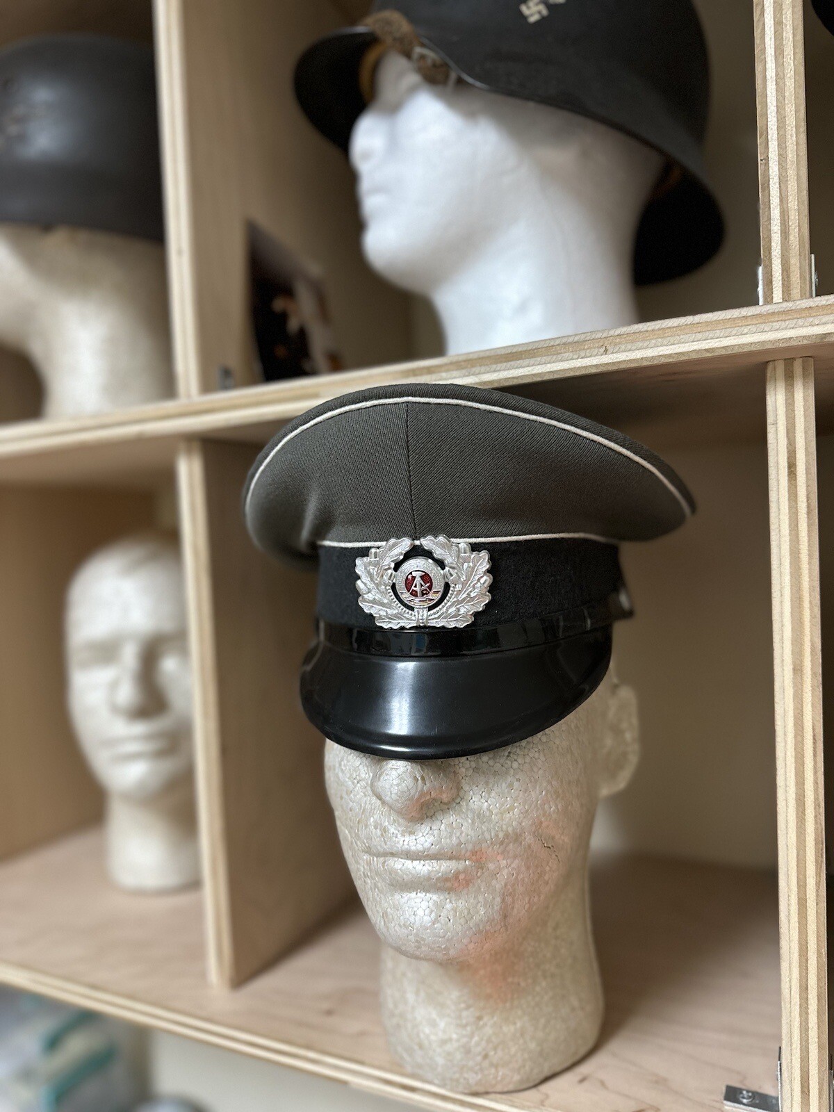 WW2 Saddle Shaped East German Army Visor Cap ( Size 55) NVA | eBay