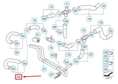 MINI Cooper R52 Convertible Radiator Coolant Hose 17127518502 NEW ...
