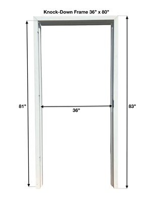 Commercial Steel Door Frame -3- Pieces Knockdown Metal For 36x80 Door ...