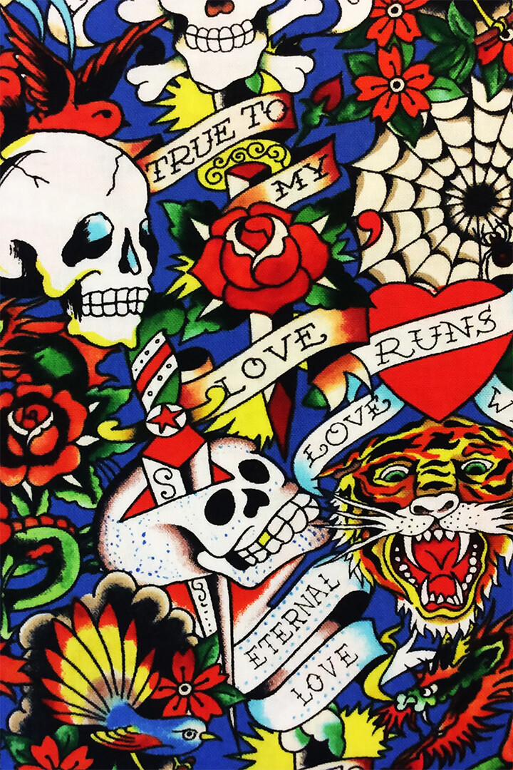 Ed Hardy Art Lot (4) Vintage Don Ed Hardy Tattoo Flash Art Prints