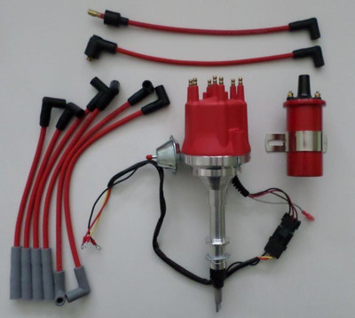 Small CAP HEI Distributor For AMC/JEEP INLINE 6 232 258 + RED Wires ...
