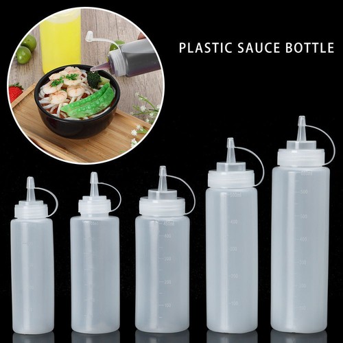Sauce Bottle Condiment Dispenser Reusable Container Condiment Squeeze ...
