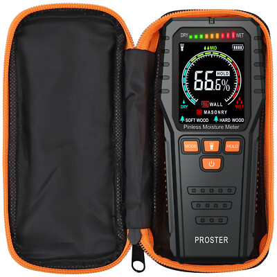 Proster Moisture Meter Wood Wall Floor Damp Tester Hygrometer Humidity ...