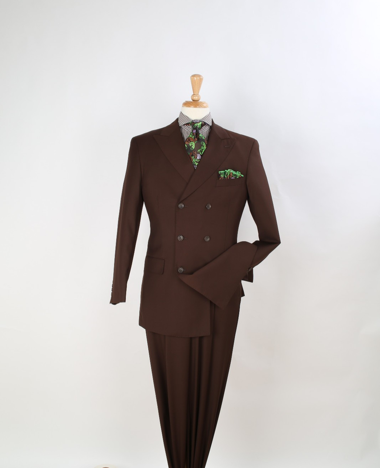 Apollo King Men's 2pc Double Breasted Fashion Suit - Semi Wide Leg ...