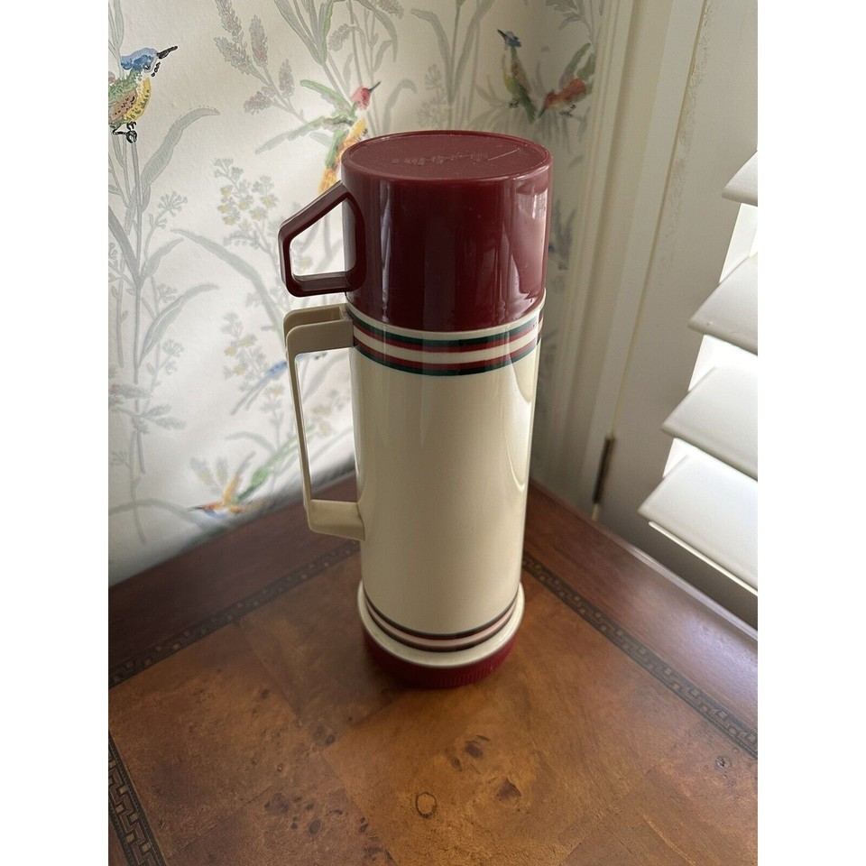 Vintage Aladdin Insulated Bottle Cup Pint Tan Hot Cold Beverage Made in ...