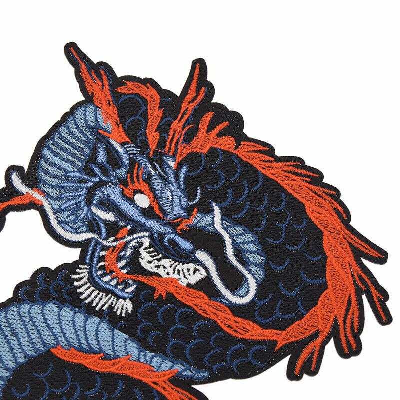 Embroidered Chinese Dragon Patches Iron on Applique Badage Clothing ...
