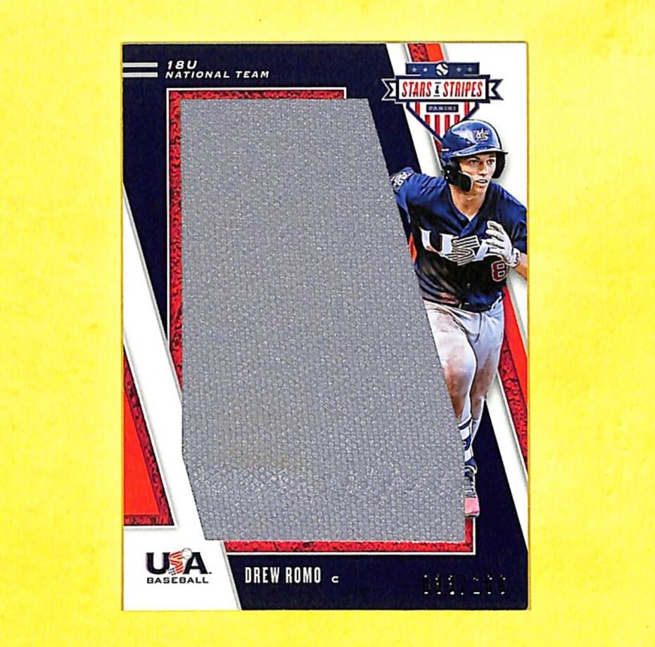 2019 Panini USA Stars & Stripes Drew Romo 33/166 Jumbo Jersey Relic ...