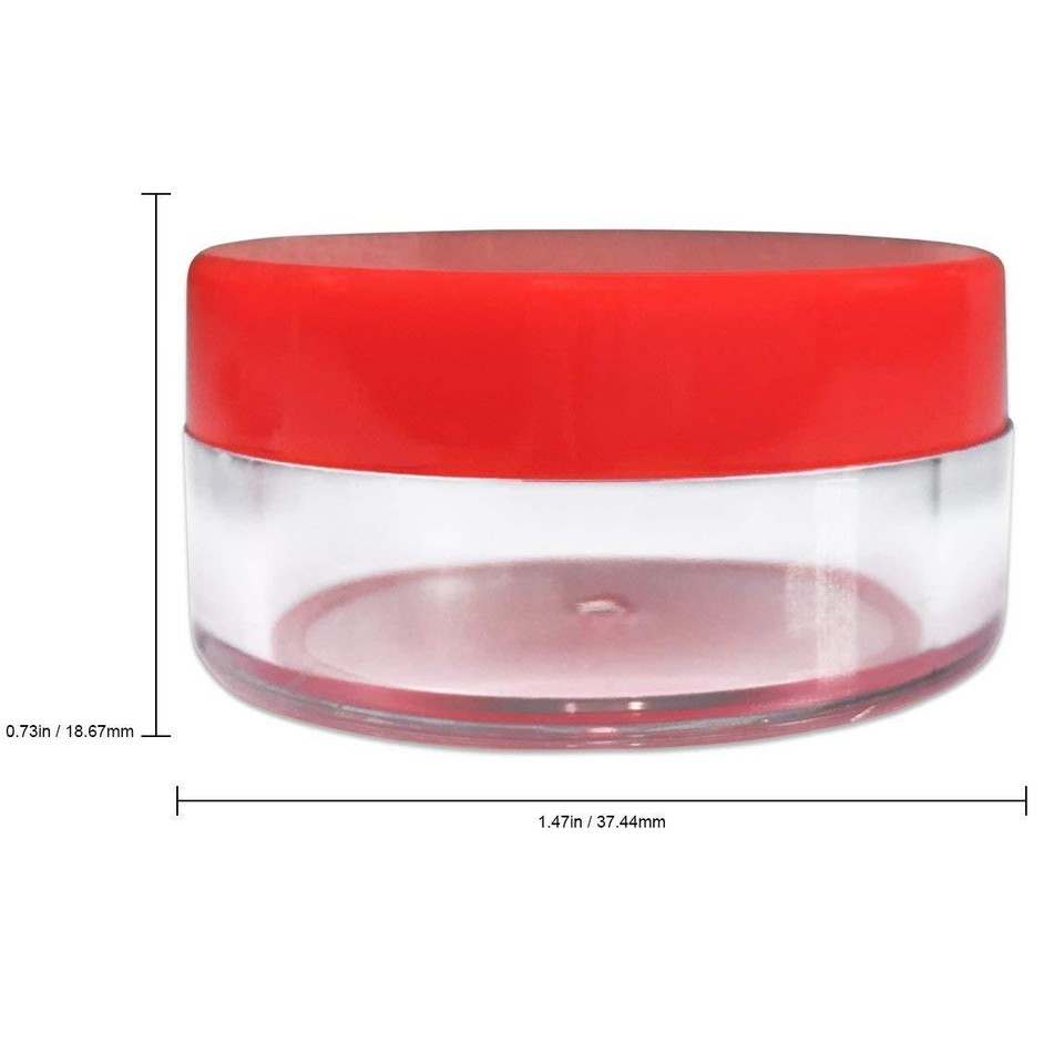 20 Pieces 10G/10ML Round Cosmetic Cream Clear Plastic Sample Pot Jars ...