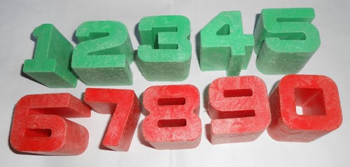 Vintage Mattel 1971 Tuff Stuff Complete Number Set 0-9 Preschool Wonder ...