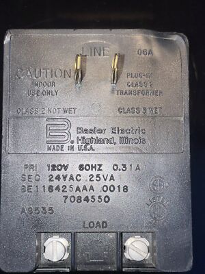 Basler Electric Class 2 120v plug In Transformer | eBay