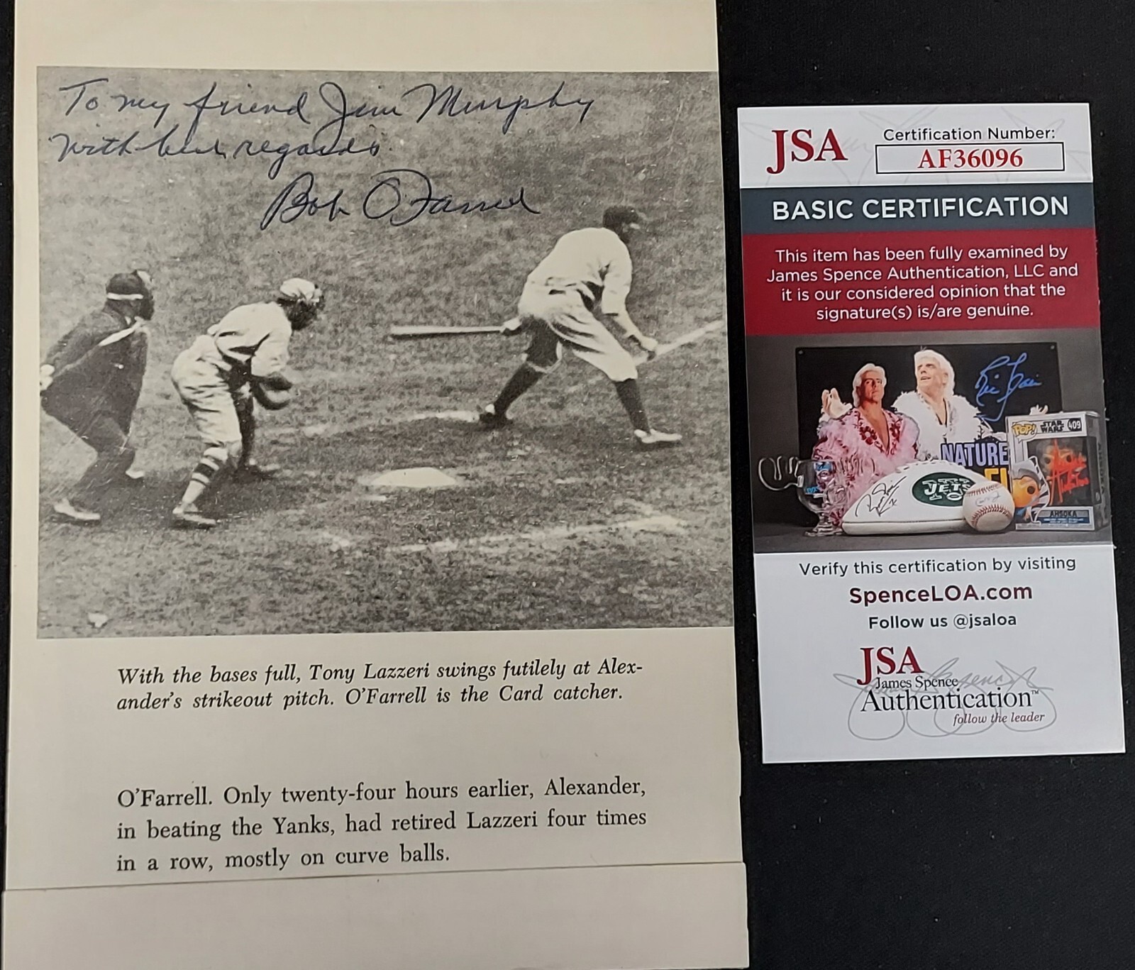 Bob O'Farrell Signed, Magazine Photo 5 1/2" x 7 1/2" - JSA Certification | eBay