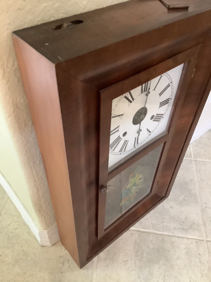 E.N. WELCH MFG. CO.- ANTIQUE WALL CLOCK - C.1880-NEEDS WORK-SOLD "AS IS ...