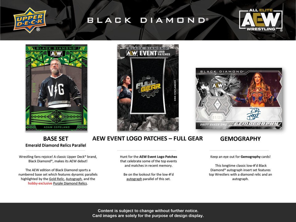 2024 Upper Deck AEW Black Diamond Wrestling Hobby Box | eBay