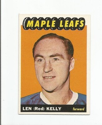 1965-66 LEN RED KELLY TOPPS HOCKEY CARD #15 HIGHER GRADE CARD" | eBay
