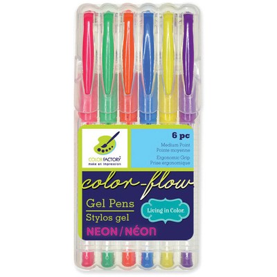 Color Factory Living In Color Color-Flow Gel Pen Set 6/Pkg-Neons PA478 ...
