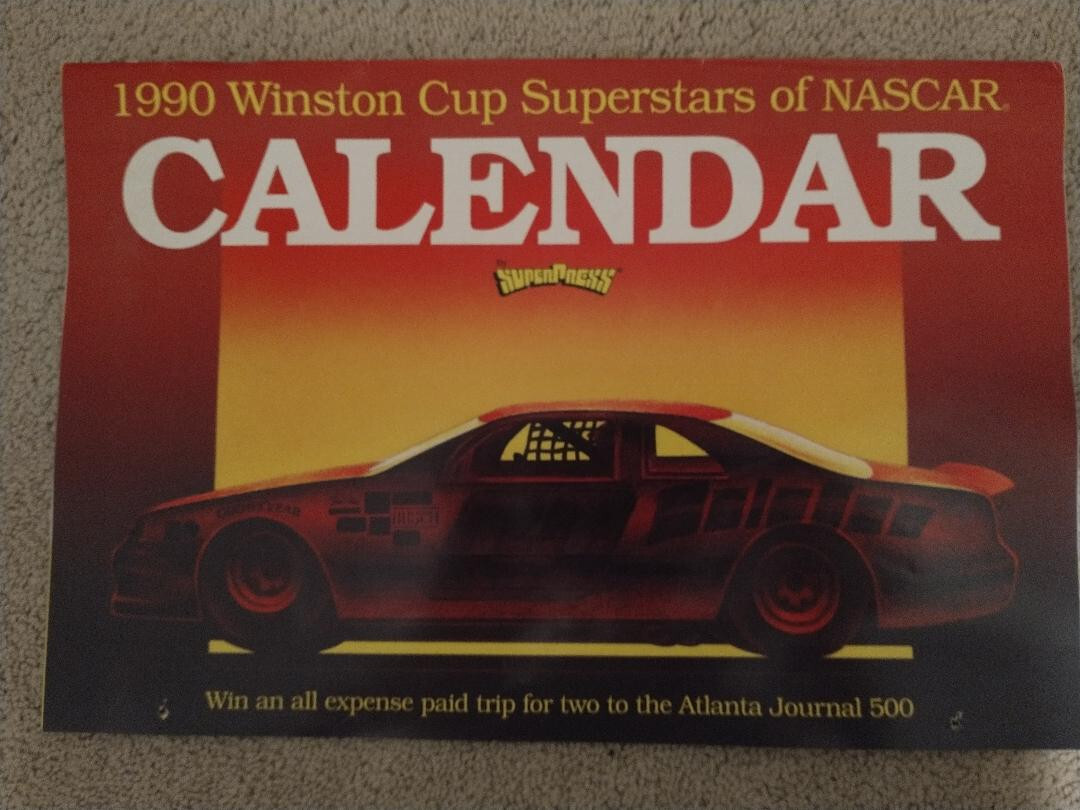 1990 Winston Cup Superstars of NASCAR Calendar 16" x 11" Full-color | eBay