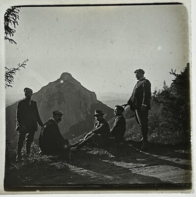 Österreich Tirol Montagne Bergsteiger c1920 Foto Stereo Über Glas ...
