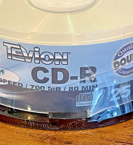 CD-R Blank TEVION Recordable Discs 25 PACK 52X 700MB 80 Min Media NEW ...