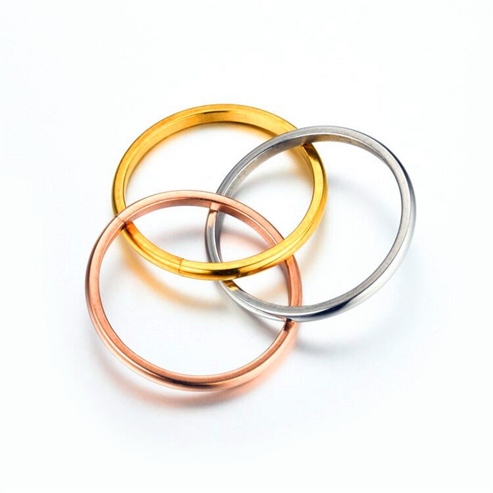 Tri Color Rolling Ring 18K Gold Plated - 3Bands Trinity Interlocked ...