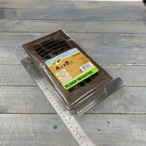 Hampton Bay ~ 4" x 8" Resin Floor Register ~ Mahogany Grain Finish ...