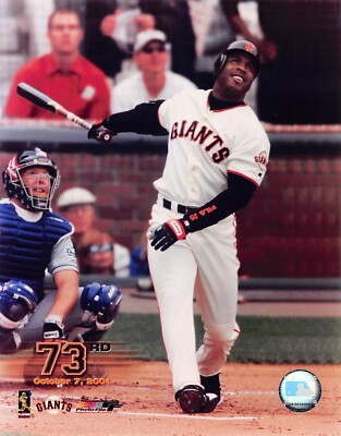 Barry Bonds 73rd HR Oct 7,2001 SF Giants 8x10 Photo B110 | eBay