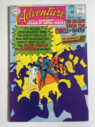 Adventure Comics 367 F/VF 1968 DC Comics Legion Adams | eBay