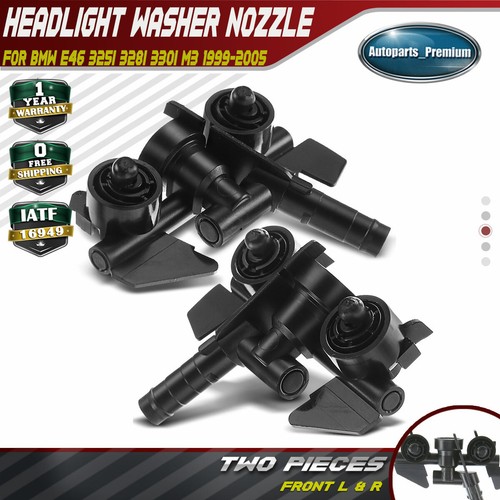 2pcs Headlight Washer Nozzles for BMW E46 325i 328i 330i M3 Front Left ...