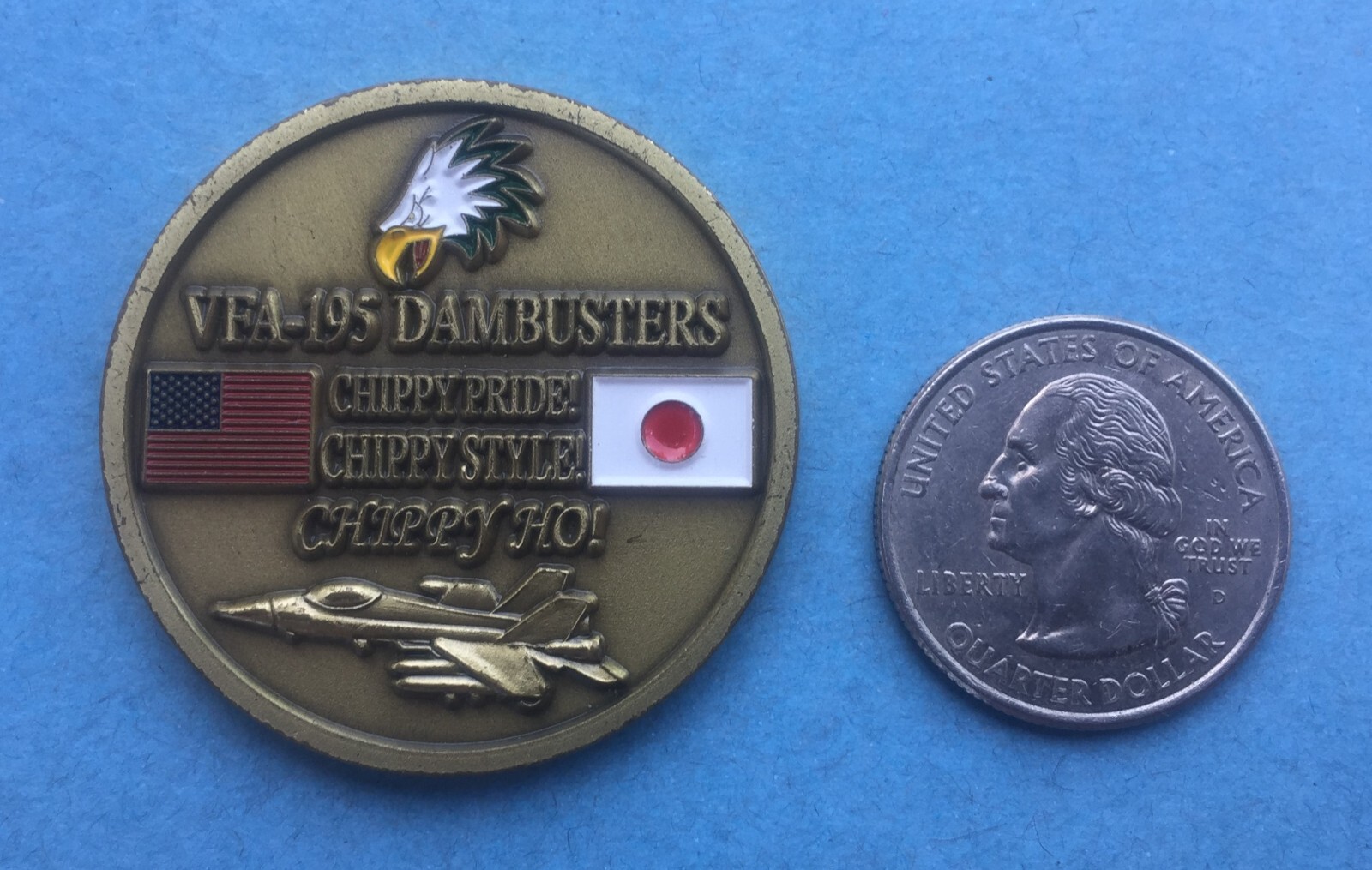 US NAVY CHALLENGE COIN - STRIKE FIGHTER SQUADRON 195 "DAM BUSTERS" (VFA ...
