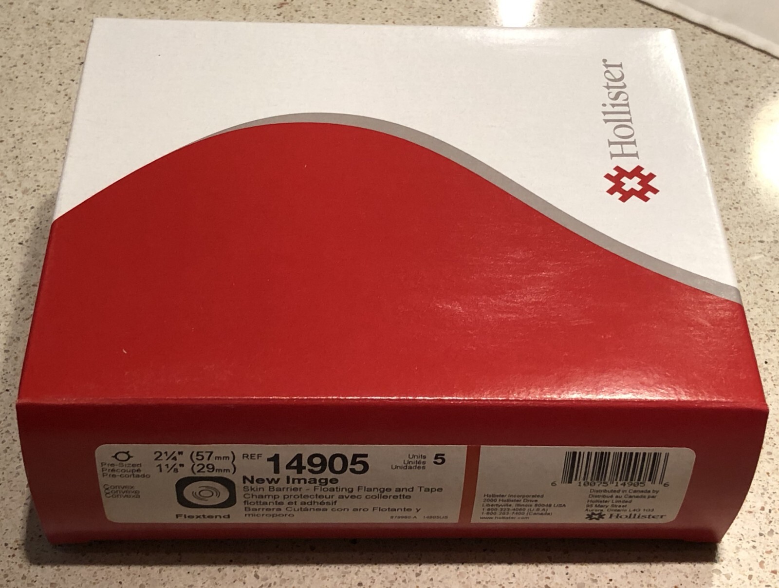 40 Hollister New Image Skin Barriers 2 1/4" Flange 1 1/8" Stoma 14905 ...