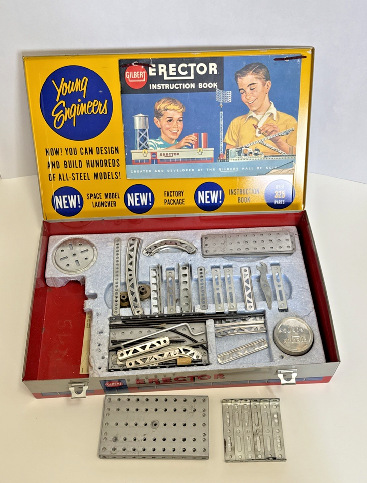 A.C. Gilbert Erector No 10053 "The Rocket Launcher Set" Motor Runs ...