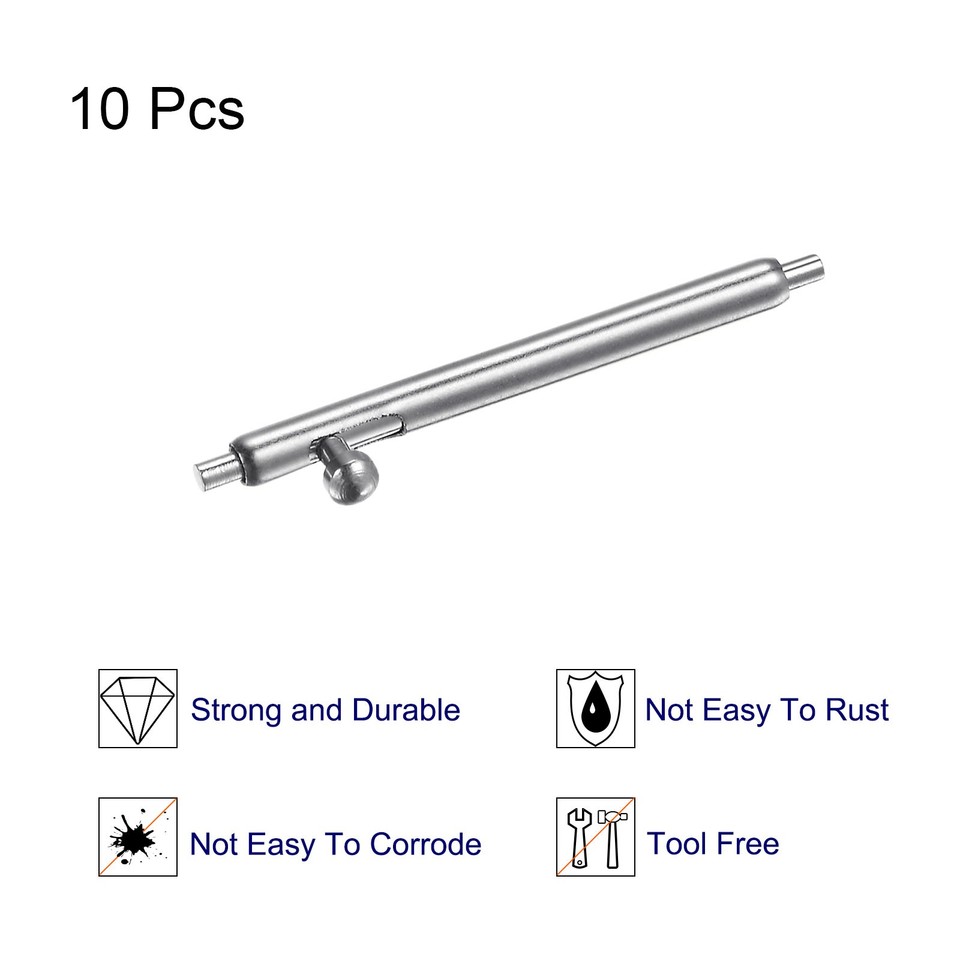 10pcs Quick Release Spring Bar 18mm Width 1.5mm Dia Stainless Steel ...