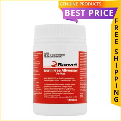 Ranvet Allwormer 10 Kg 100 Tablets for Small Dog | eBay Australia