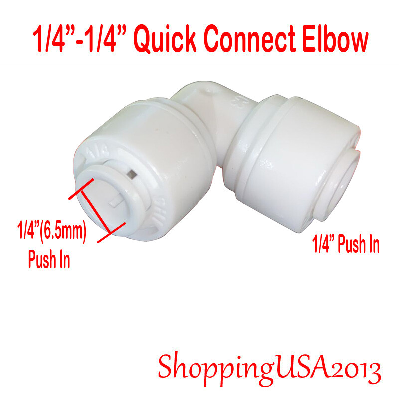 100 Pc Water Filter Connector Fitting Quick Connect Thread Push In 1/4 ...