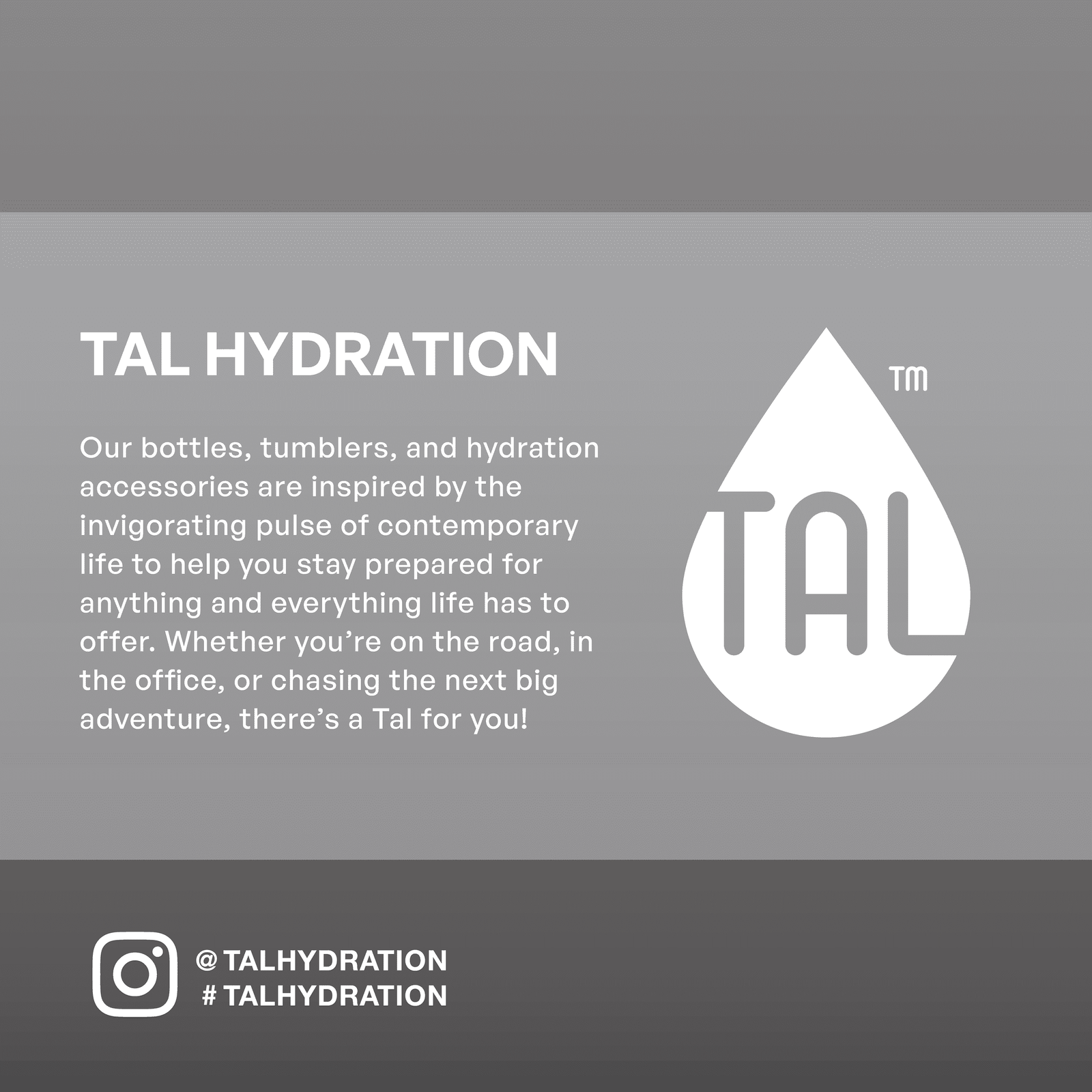 TAL Stainless Steel Ranger Water Bottle 64oz, Black | eBay