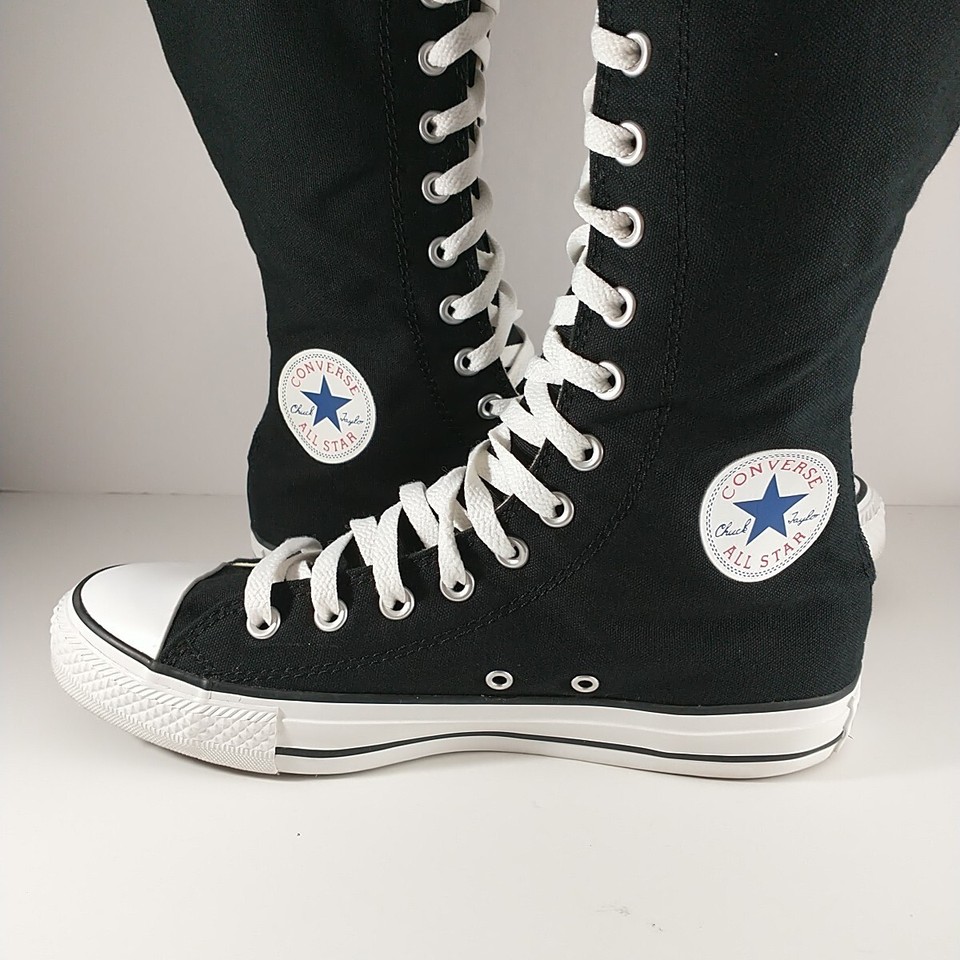 Converse CTAS XXHI Zipper Lace Up Black Knee High Sneaker Boot Mens 8 ...