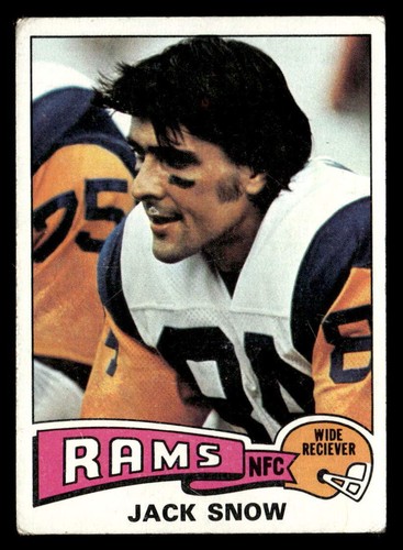 Jack Snow 1975 Topps Card #258 Los Angeles Rams | eBay